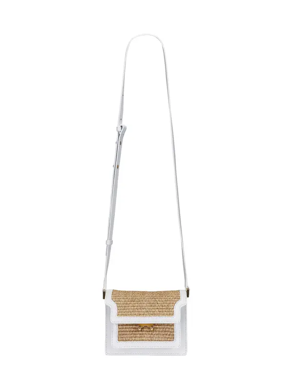 Marni Mini Trunk Soft Bag - Sand Storm & Lily White