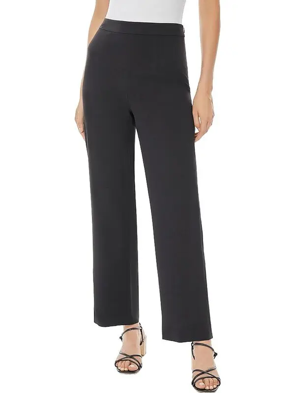 Misook Soft Crepe Wide Leg Pants - Black