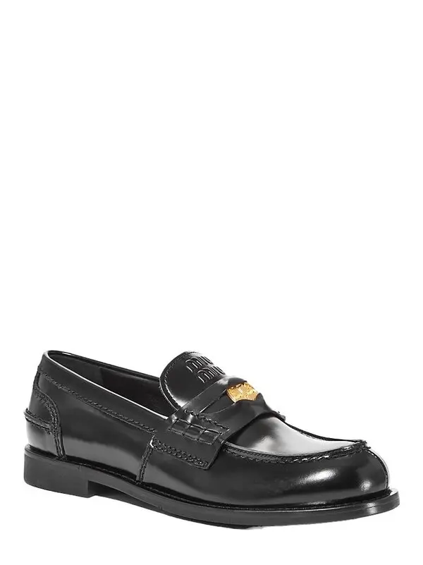 Miu Miu Penny Coin Loafers - Nero