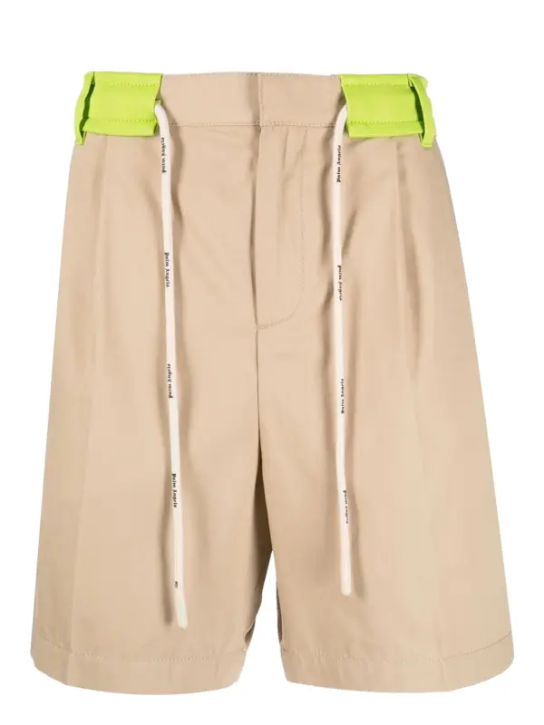 Palm Angels Tailored Drawstring Shorts - Neutrals