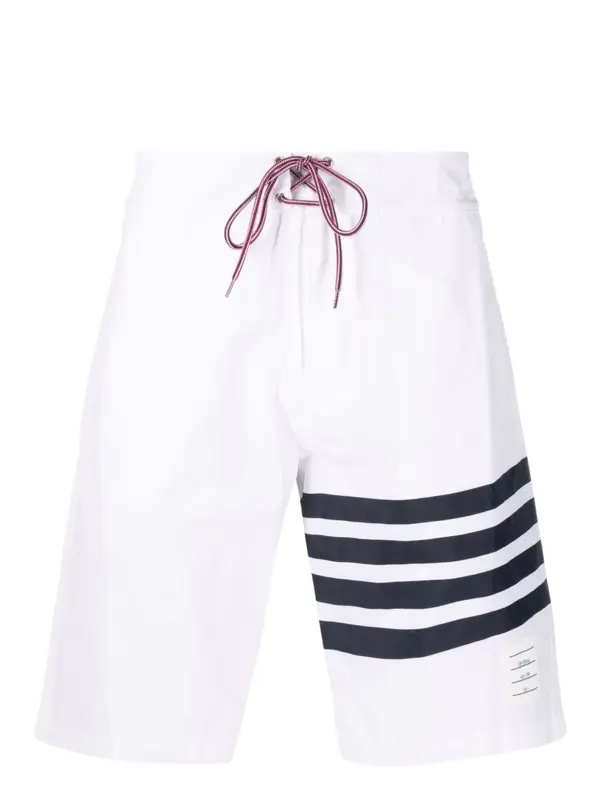 Thom Browne 4-bar Swim Shorts - White