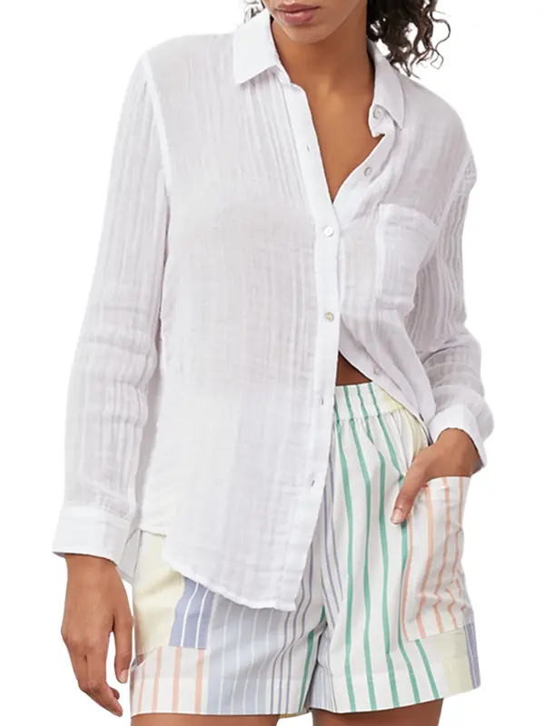 Rails Ellis Long-sleeve Shirt - White