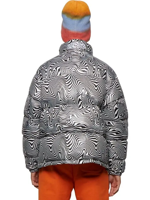 Vetements Zebra Print Puffer Jacket - Black And White