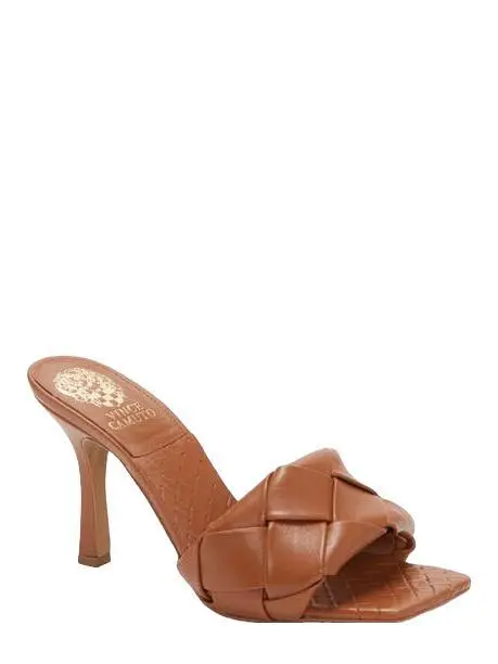 Vince Camuto Brelanie Braided Leather Sandals - Barn Brown Leather
