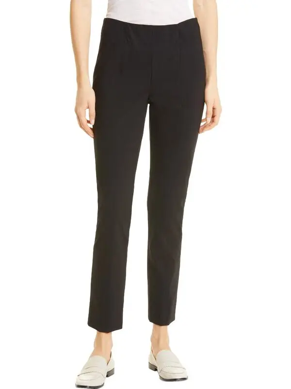 Misook Nia Straight Leg Ponte Knit Pants - Black