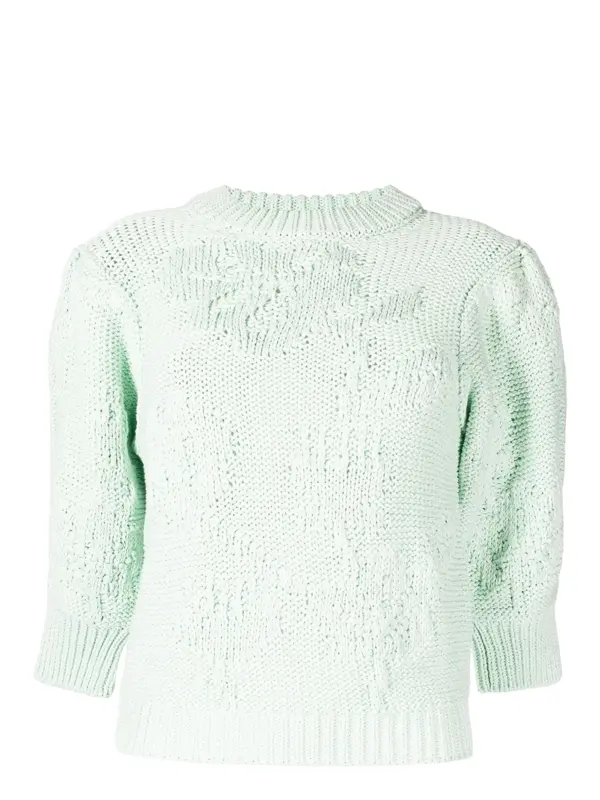 Cecilie Bahnsen Chunky-knit Organic Cotton Jumper - Green