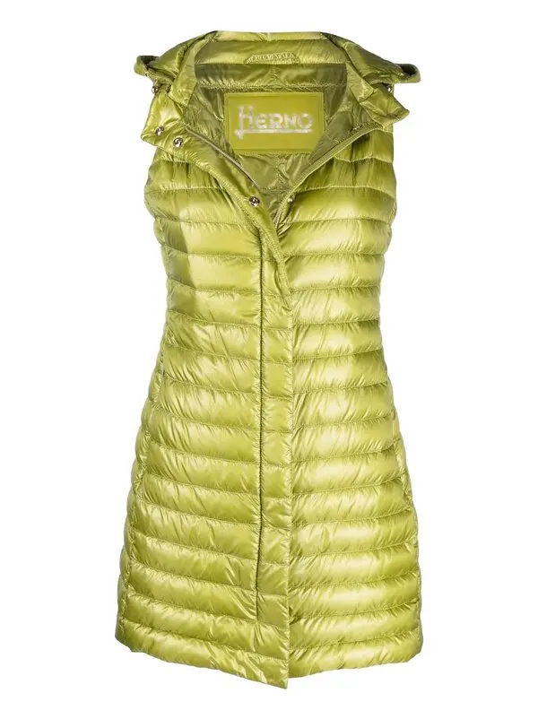 Herno Hooded Padded Vest - Green