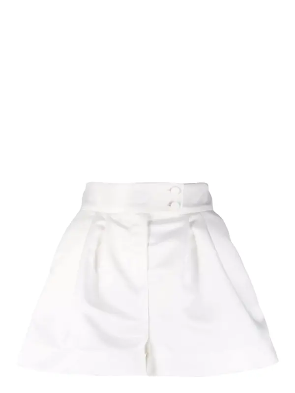 STYLAND Pleated Tailored Shorts - White