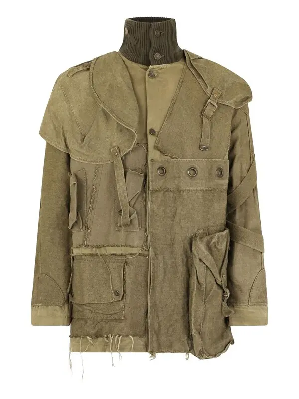 Dolce & Gabbana Appliqué-detail Distressed Jacket - Green