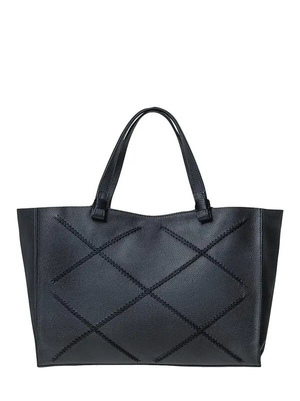 Callista Leather Tote Bag - Charcoal