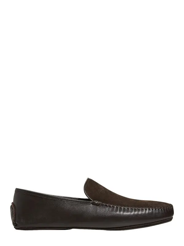 Manolo Blahnik Mayfair Suede-leather Loafers - Dark Brown
