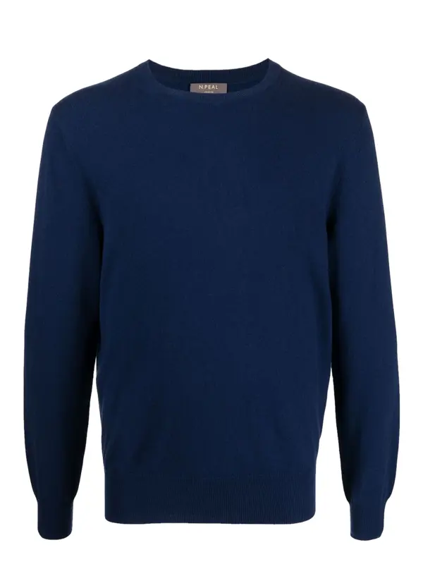 N.peal Oxford Cashmere Jumper - Blue