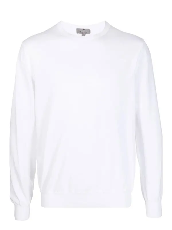 Canali Crew-neck Jumper - White