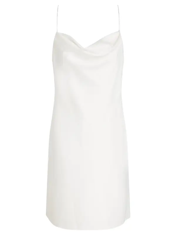 Aidan Mattox Crystal-embellished Mini Slip Dress - White