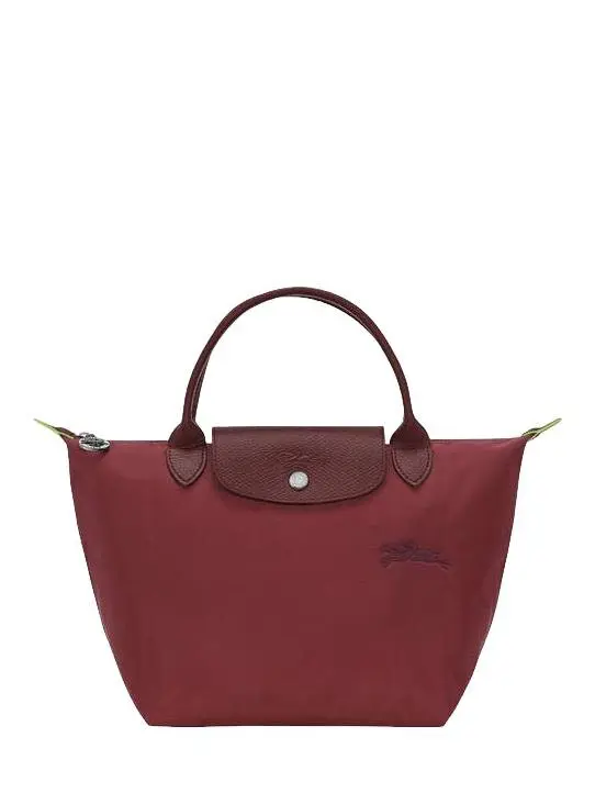 Longchamp Le Pliage Green Recycled Canvas Top Handle Bag - Pomegranate
