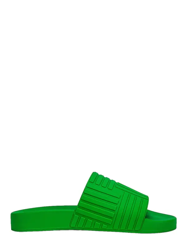 Bottega Veneta Rubber Carpet Slides - Parakeet