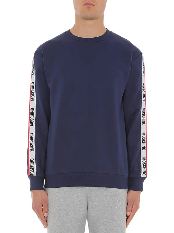 Moschino Logo Tape Sweatshirt - Blue