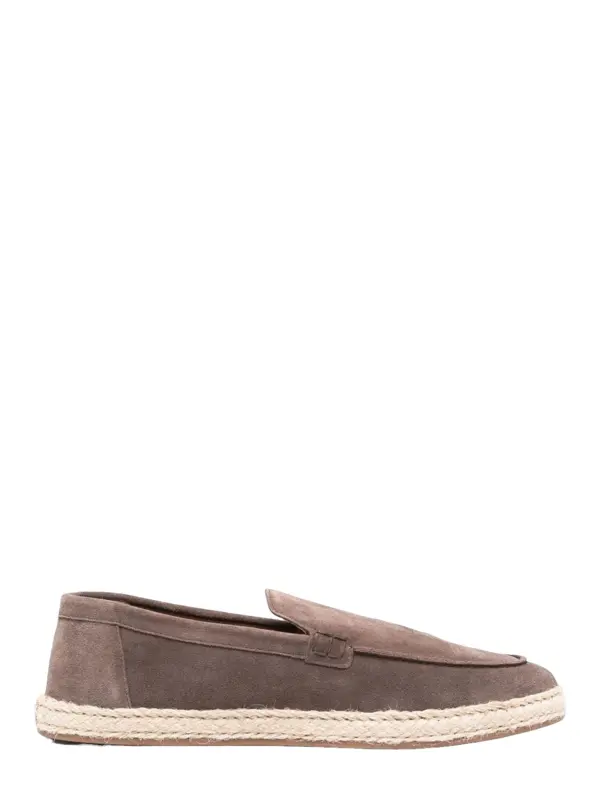 DOUCAL'S Braided-sole Loafers - Brown