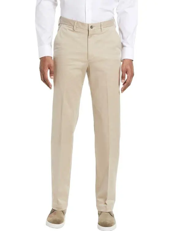 VINTAGE 1946 Stretch Cotton Flat Front Pants - Khaki