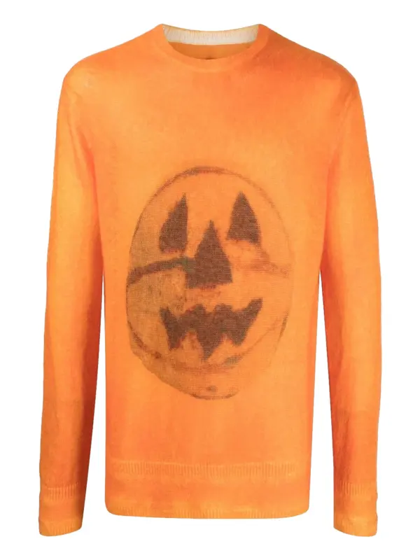 Givenchy Ceramics-print Jumper - Orange