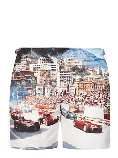 Orlebar Brown Bulldog Photo-printed Swim Shorts - Start Your Engines
