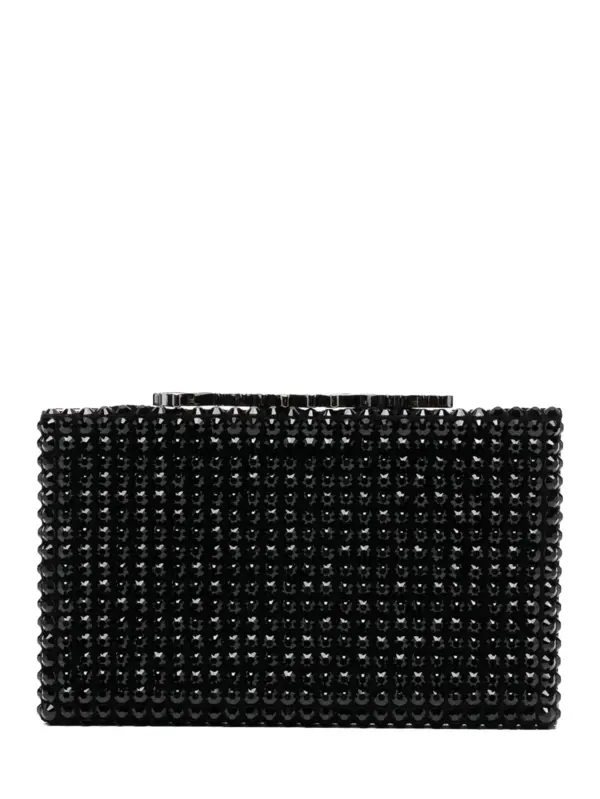 Philipp Plein Crystal-studded Snap Clutch - Black