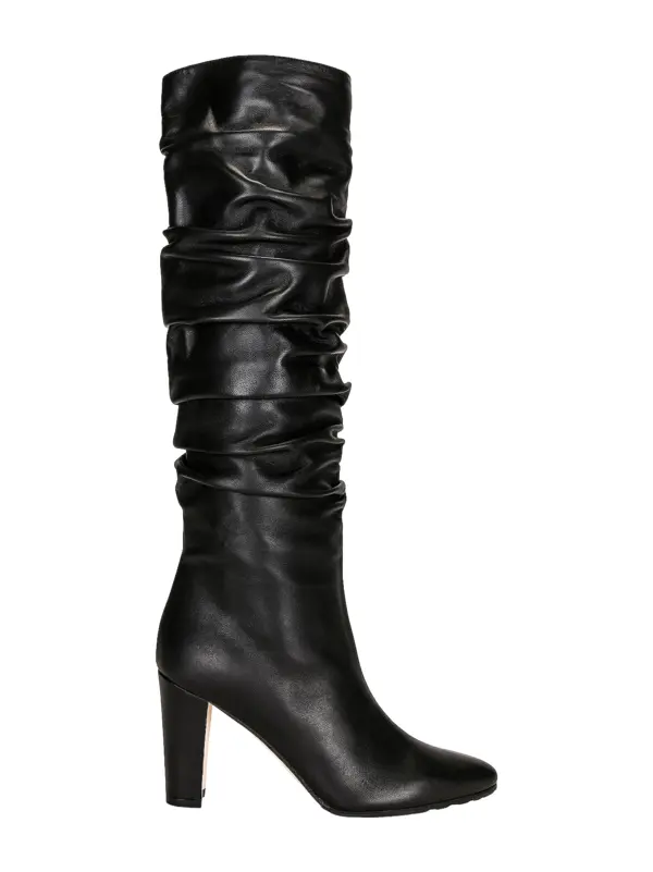 Manolo Blahnik Leather Calassohi 90 Boot - Black