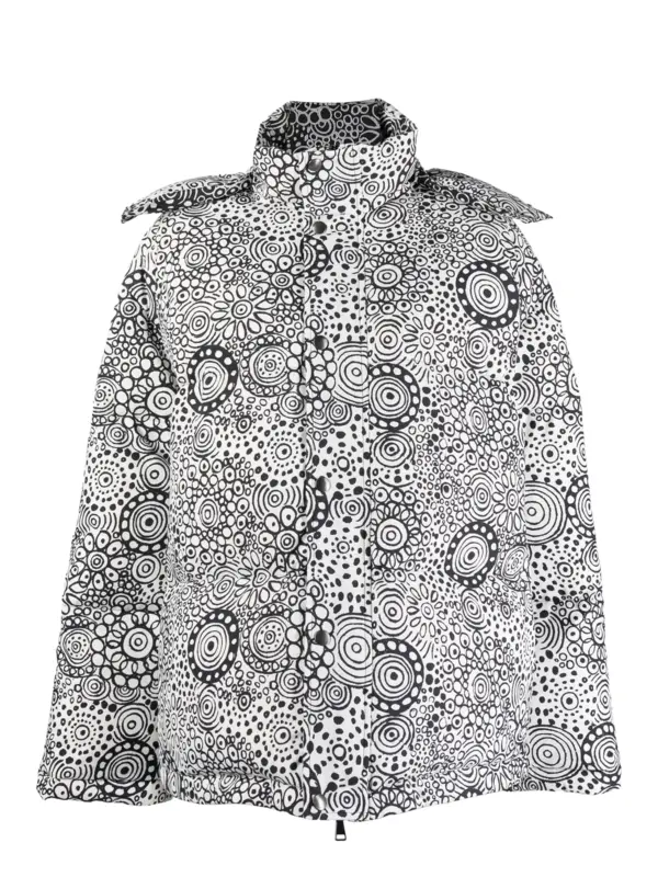 10 CORSO COMO Abstract-print Puffer Jacket - White
