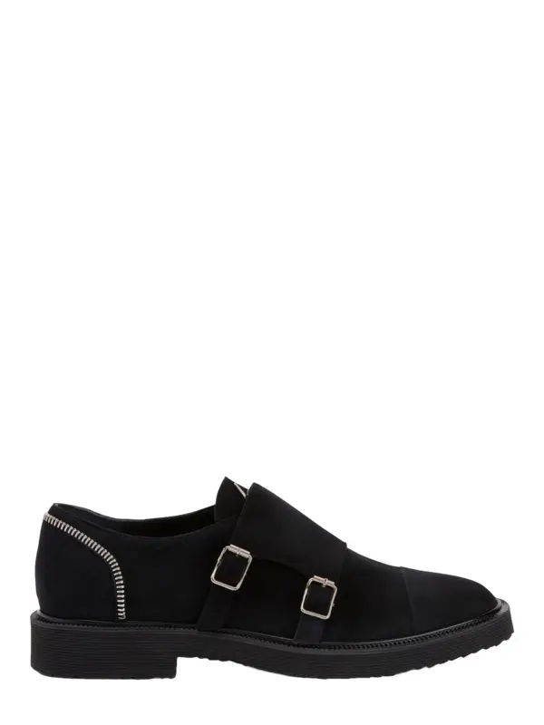 GIUSEPPE ZANOTTI Zip-trimmed Loafers - Black