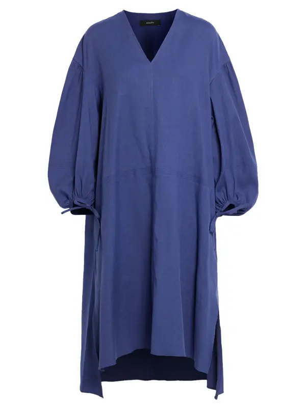 JOSEPH Duna Linen-blend Midi Dress - Indigo