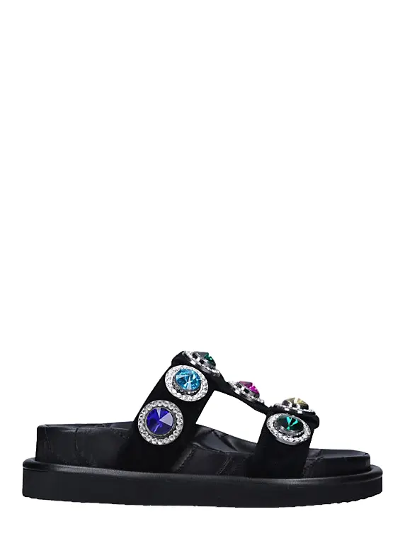 Kurt Geiger Orson Crystal-embellished Sandals - Black