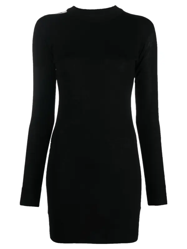 CHIARA FERRAGNI Logo-tape Detail Dress - Black