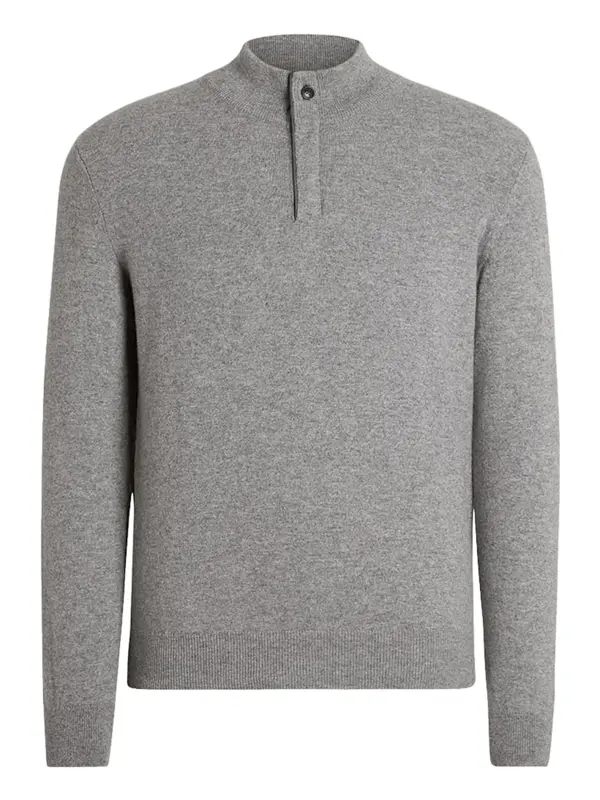 Zegna Cashmere Quarter-zip Sweater - Grey