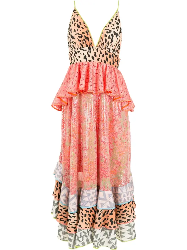 OLYMPIAH Multi-print Tiered Dress - Multicolour