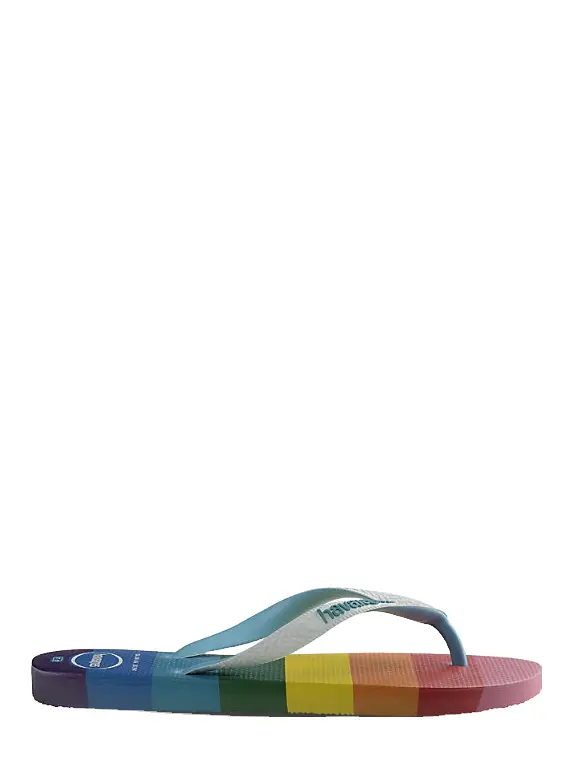 Havaianas Rainbow-print Rubber Flip Flops - Blue