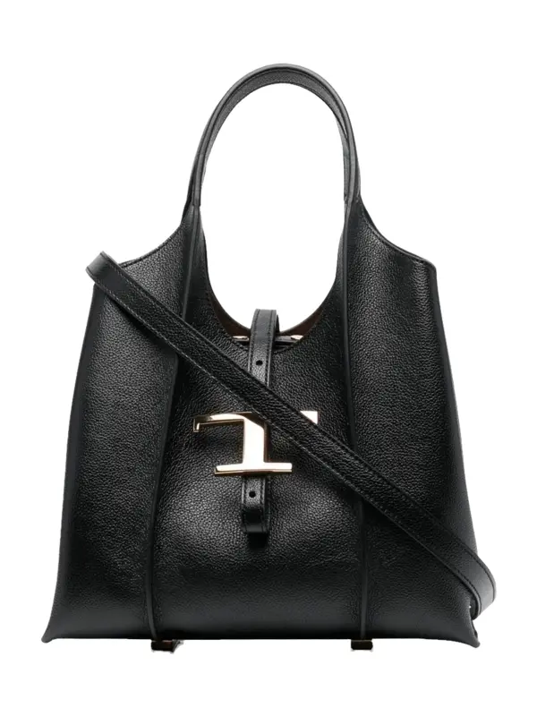 TOD'S Logo-plaque Tote Bag - Black
