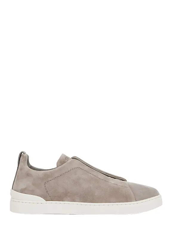Ermenegildo Zegna Triple Stitch Contrast-sole Low-top Trainers - Grey/light