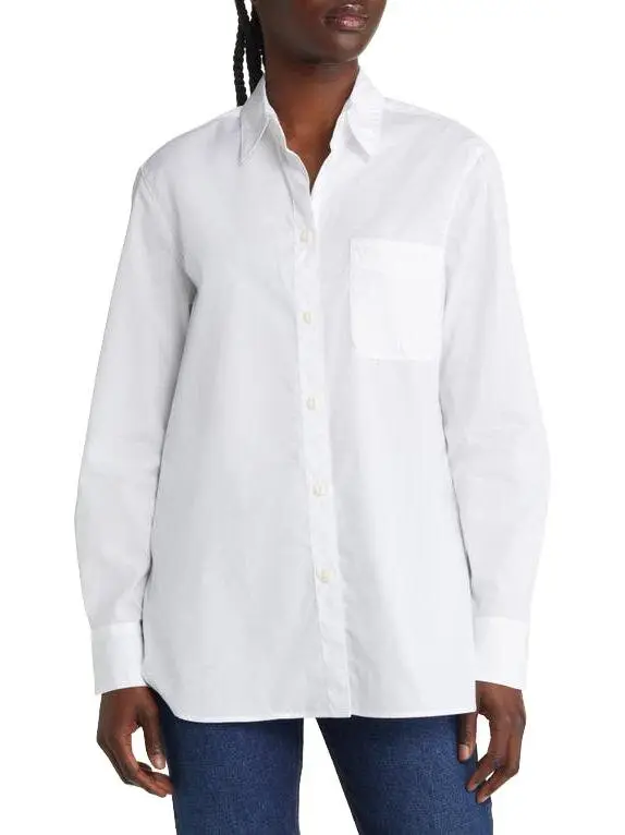 Rag & Bone Icons Maxine Cotton Poplin Button-up Shirt - Wht
