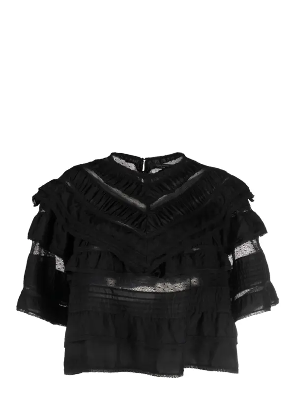 Isabel Marant Cielo Tiered Top - Black
