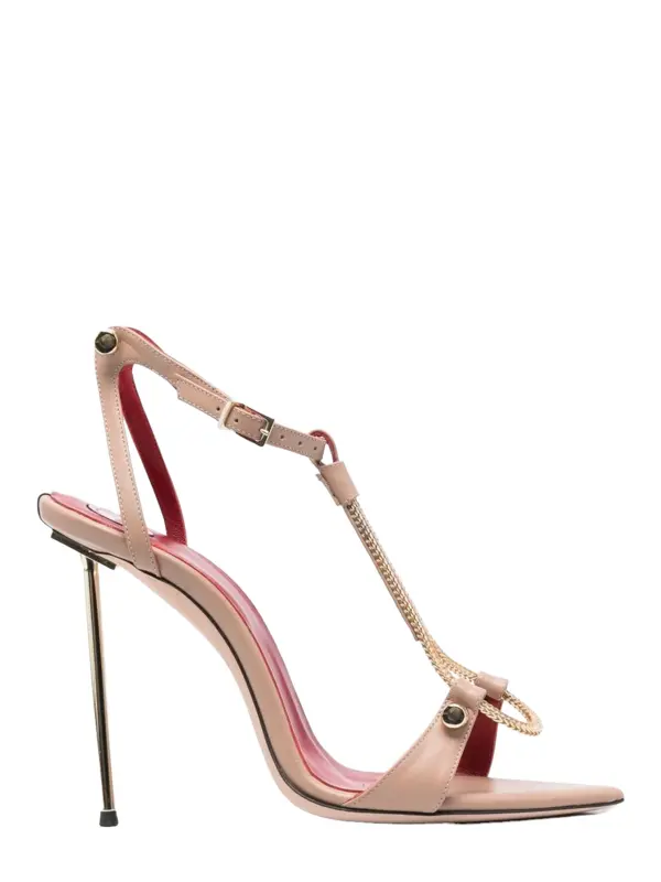 HARDOT Chain-detail High-heel Sandals - Neutrals