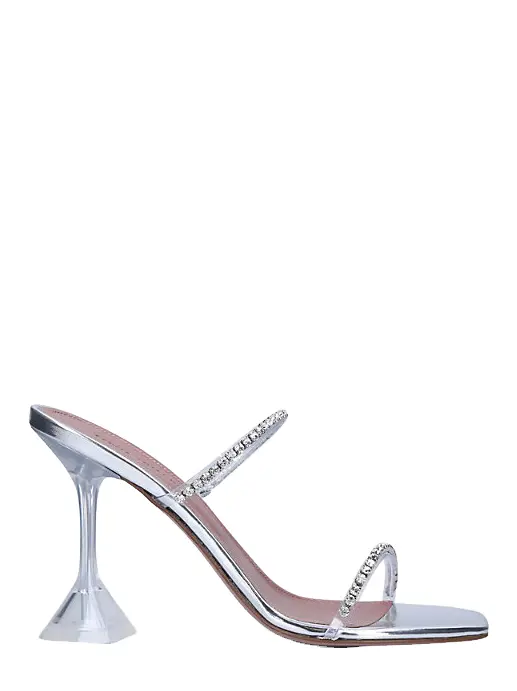 Amina Muaddi Gilda Crystal-embellished Heeled Mules - Other