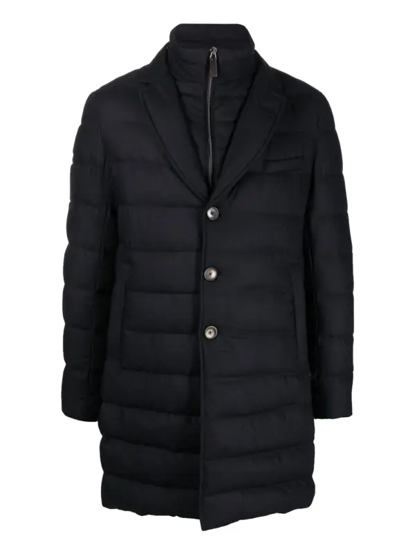 Herno Concealed-zip Padded Coat - Blue