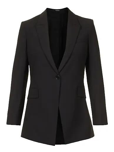 Theory Etiennette Relaxed-fit Wool-blend Jacket - Black
