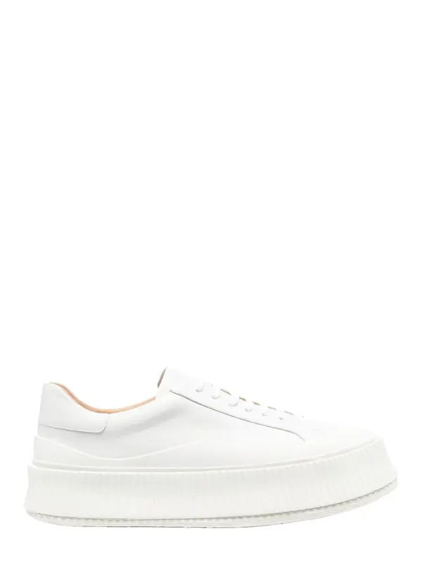 JIL SANDER Lace-up Platform Sneakers - White