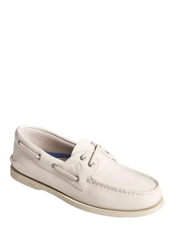 Sperry Authentic Original Two-eye Leather Boat Shoes - White