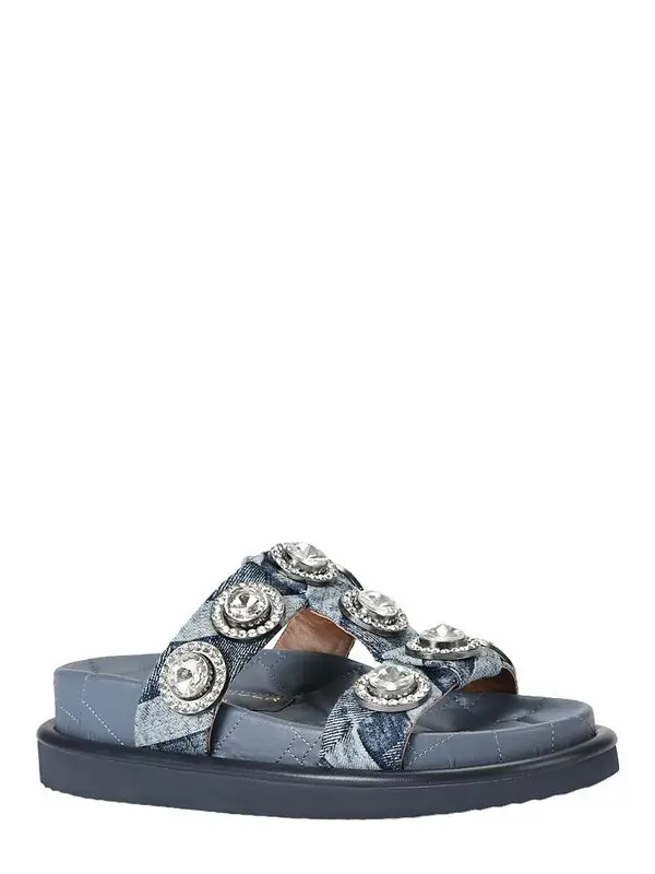 Kurt Geiger Orson Embellished Platform Sandals - Navy