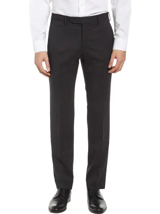 Zanella Parker Stretch Wool Trousers - Charcoal