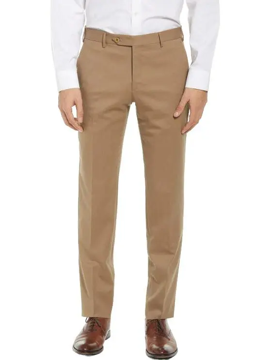 Zanella Parker Stretch Wool Trousers - Tan