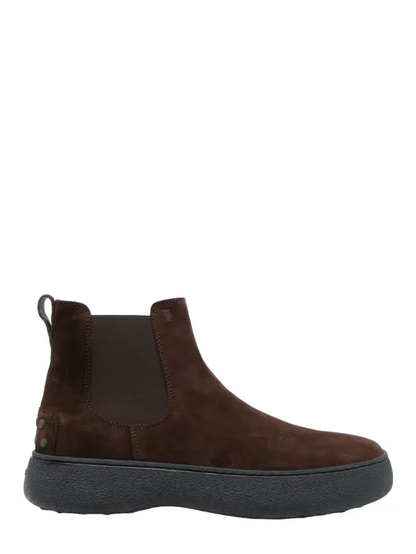 TOD'S Flatform Ankle Boots - Brown