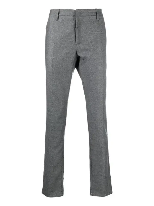 DONDUP Tailored Virgin Wool Trousers - Grey